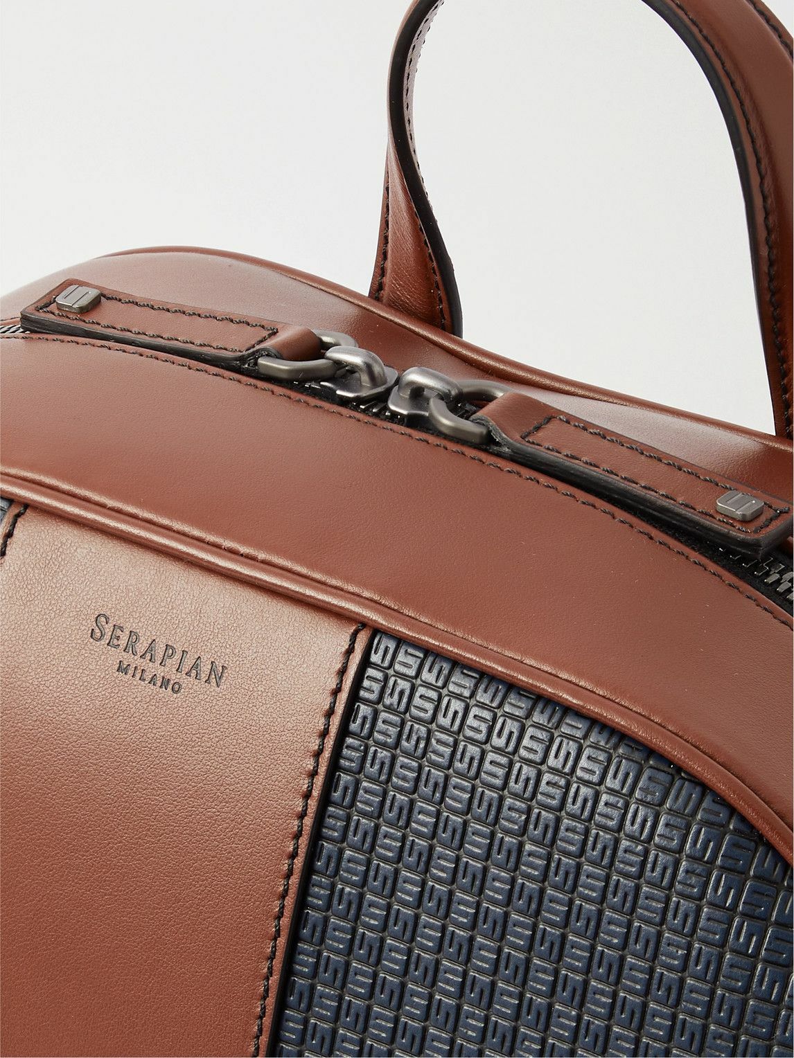 Serapian - Stepan 72 Leather-Trimmed Coated-Canvas Backpack Serapian