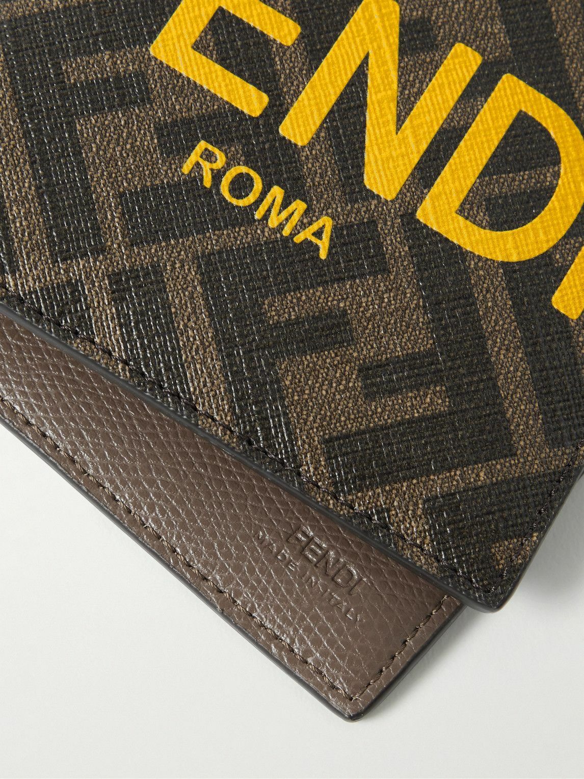 Fendi - Logo-Print Leather Billfold Wallet Fendi