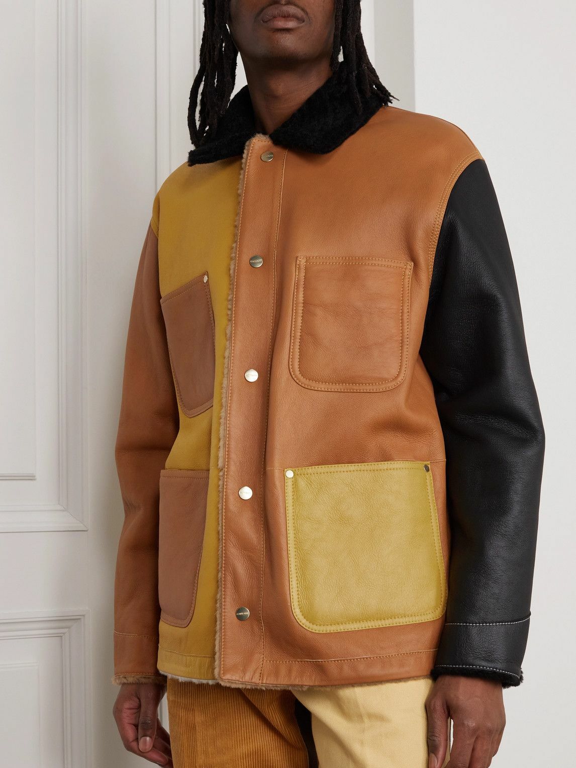 Marni - Carhartt WIP Colour-Block Reversible Shearling Shirt Jacket ...