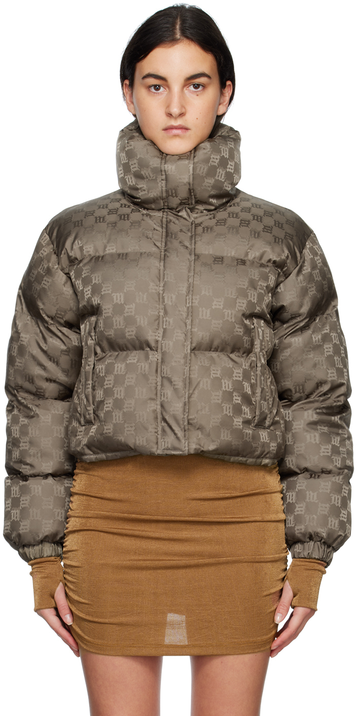 MISBHV Khaki Monogram Puffer Jacket MISBHV