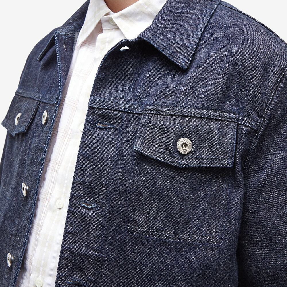 Lanvin Men's Back Print Denim Jacket in Navy Lanvin
