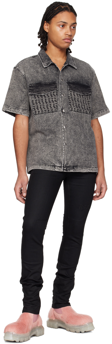 RtA Gray Bruno Denim Shirt RtA