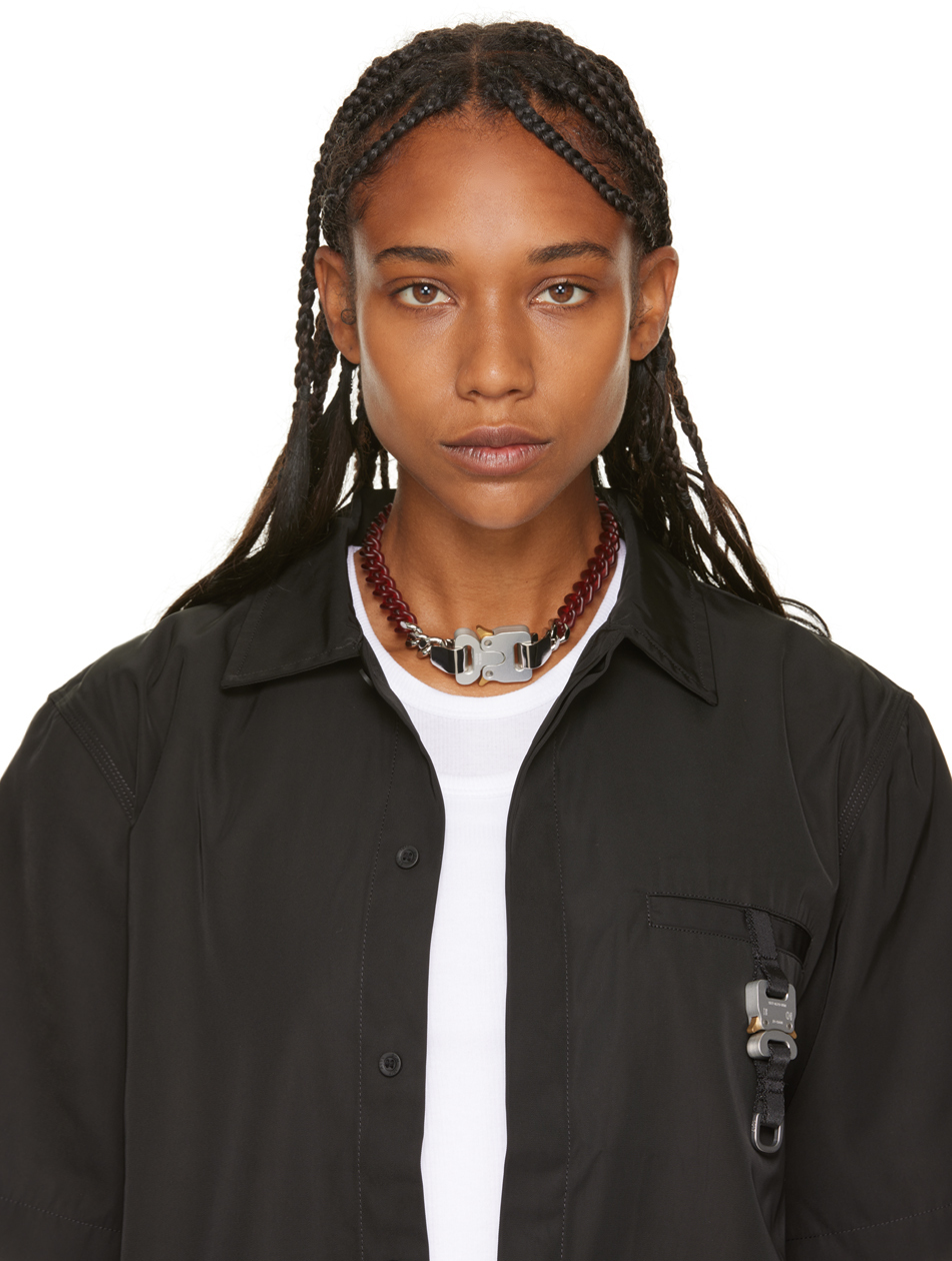 1017 ALYX 9SM Silver & Red Chain Necklace 1017 ALYX 9SM