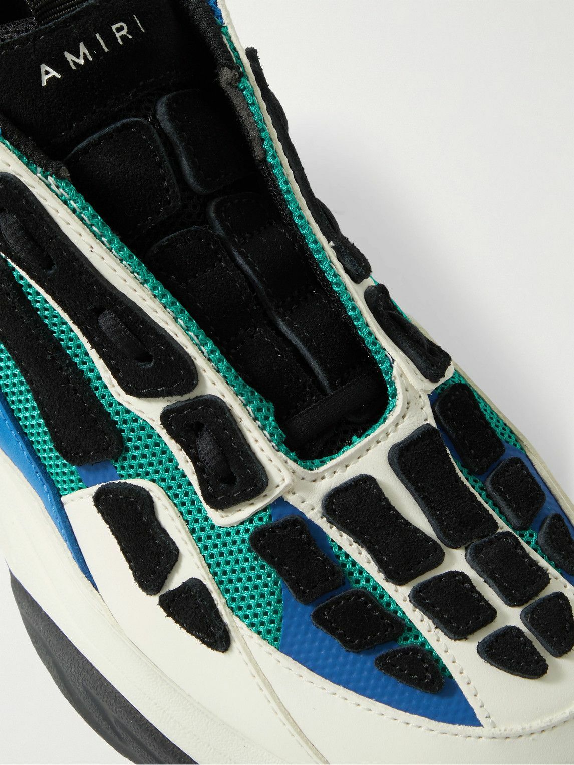 AMIRI - Bone Runner Leather- and Suede-Trimmed Mesh Sneakers - White Amiri