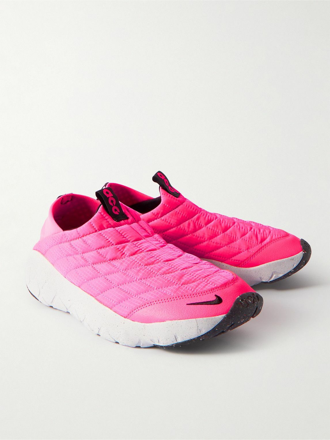 Nike - ACG Air Moc 3.5 Collapsible-Heel Faux Suede-Trimmed Quilted ...