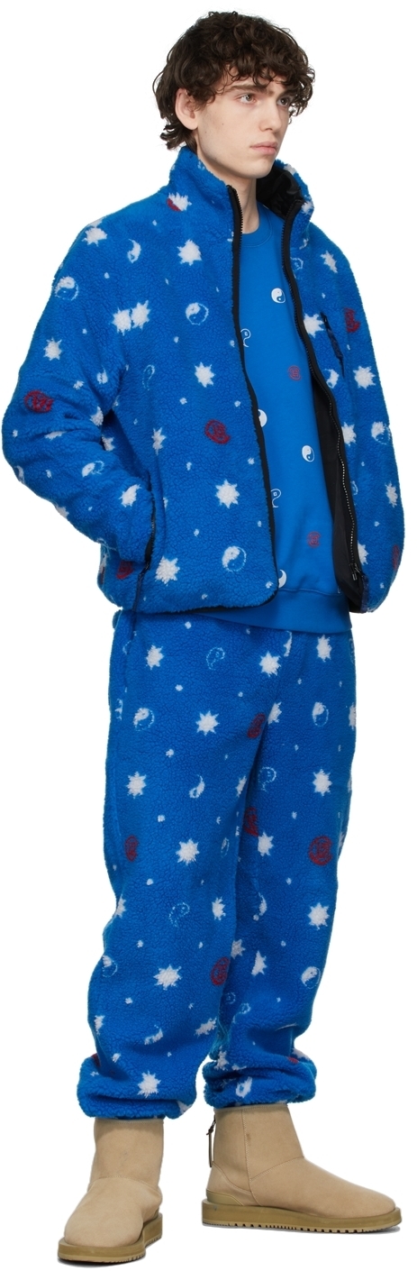 Clot Blue Sherpa Fleece Puffer Jacket CLOT