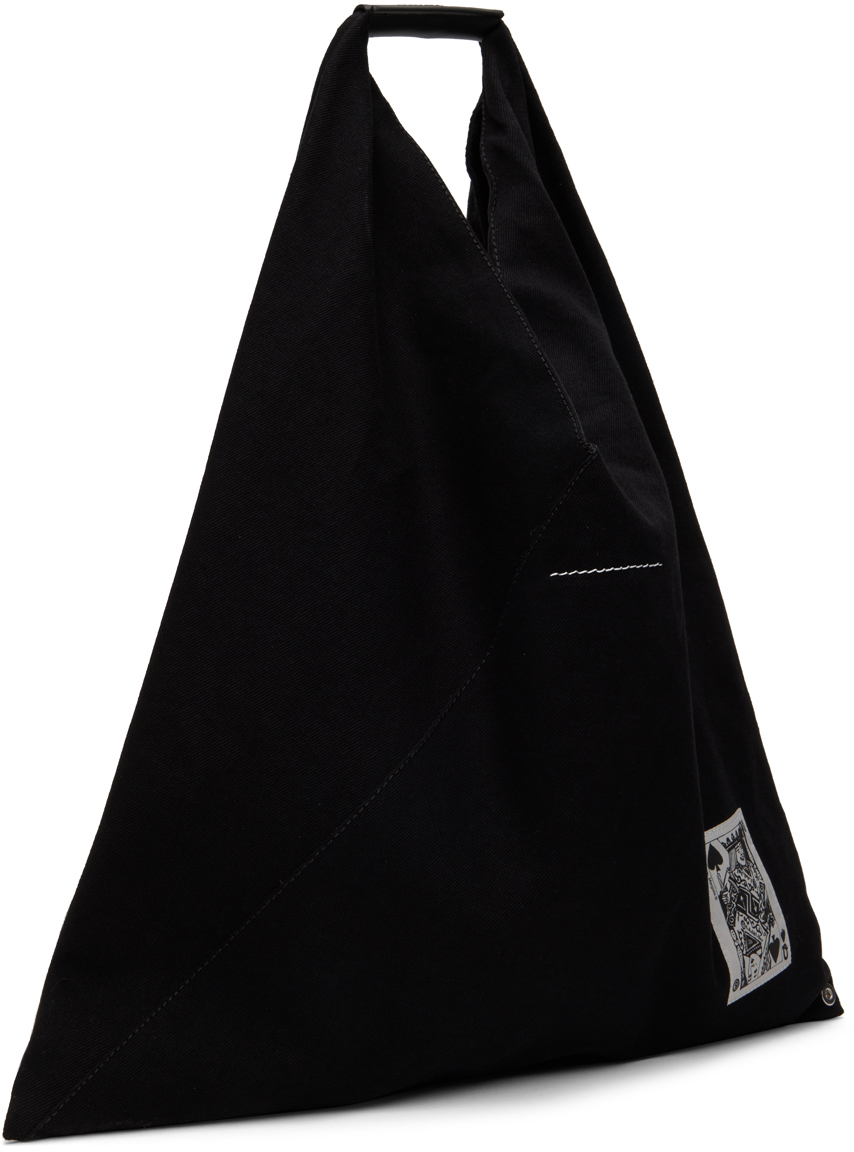 MM6 Maison Margiela Black Large Triangle Tote MM6 Maison Margiela