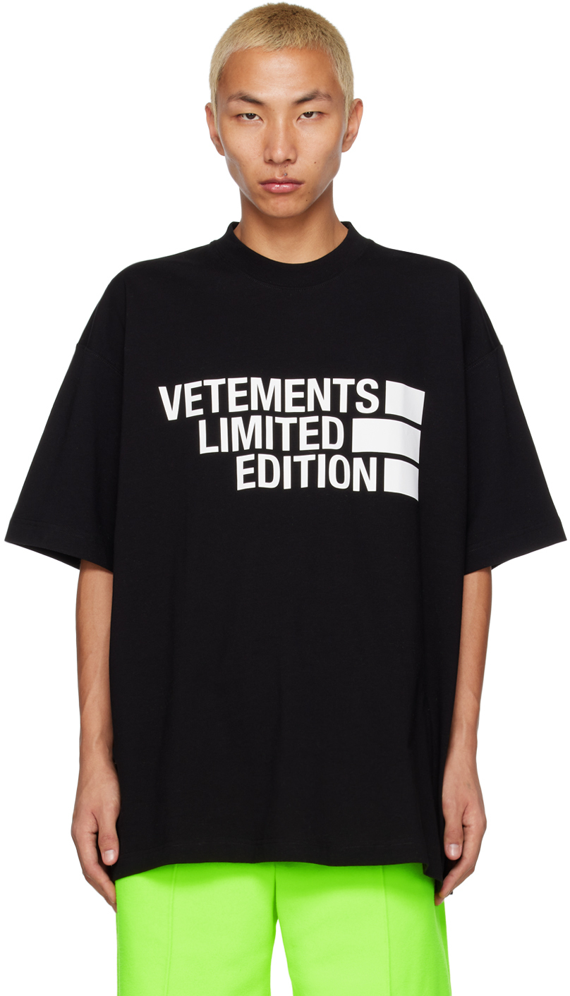 VETEMENTS Black 'Limited Edition' T-Shirt Vetements