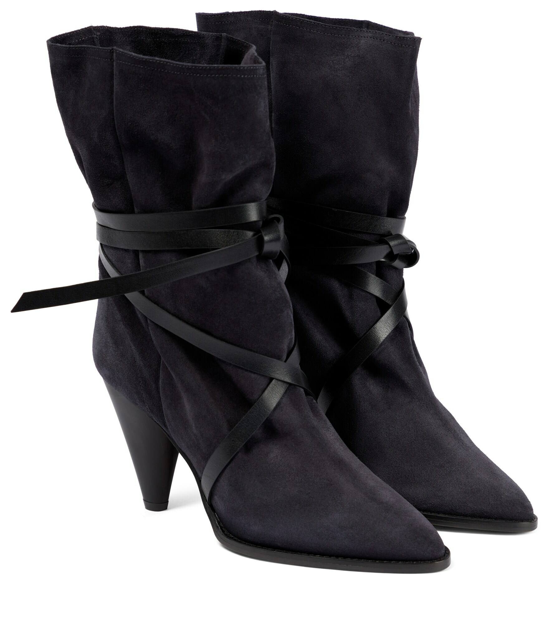 Isabel Marant - Lidly suede leather-trimmed ankle boots Isabel Marant