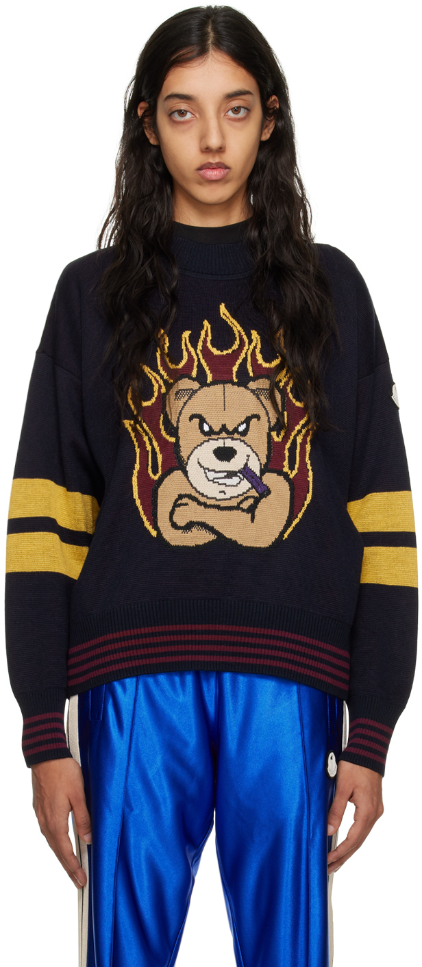 Moncler Genius 8 Moncler Palm Angels Navy Sweater Moncler Genius