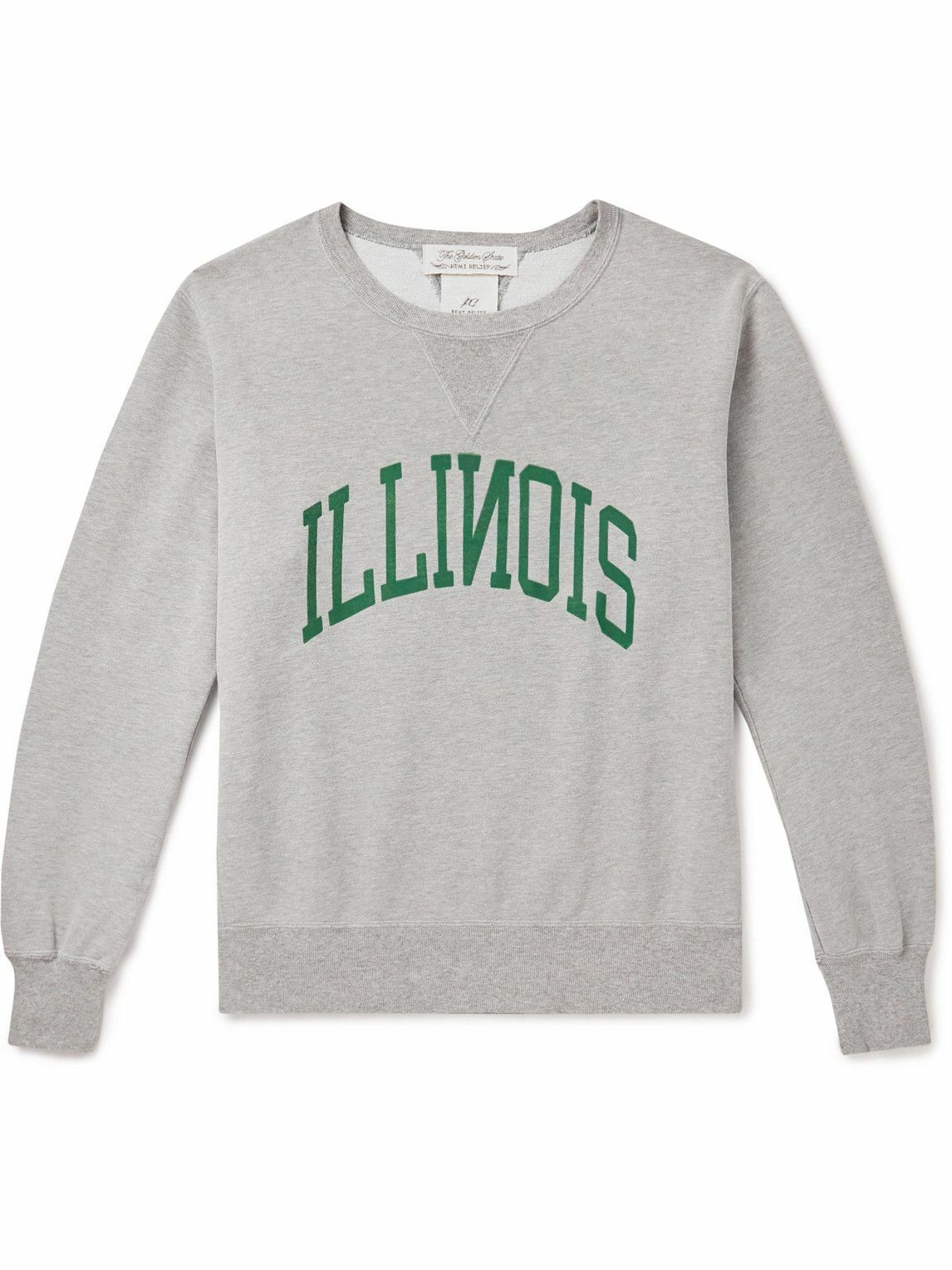 Remi Relief - Flocked Cotton-Jersey Sweatshirt - Gray Remi Relief