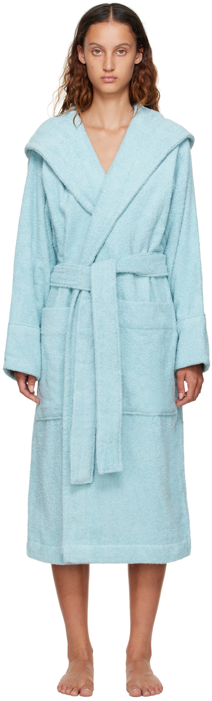 Tekla Blue Hooded Robe Tekla Fabrics