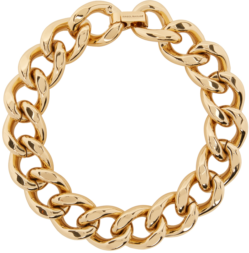 Isabel Marant Gold Curb Chain Necklace Isabel Marant