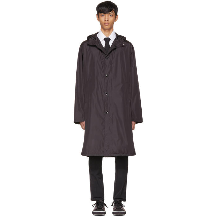 Prada Black Waterproof Nylon Rain Jacket Prada