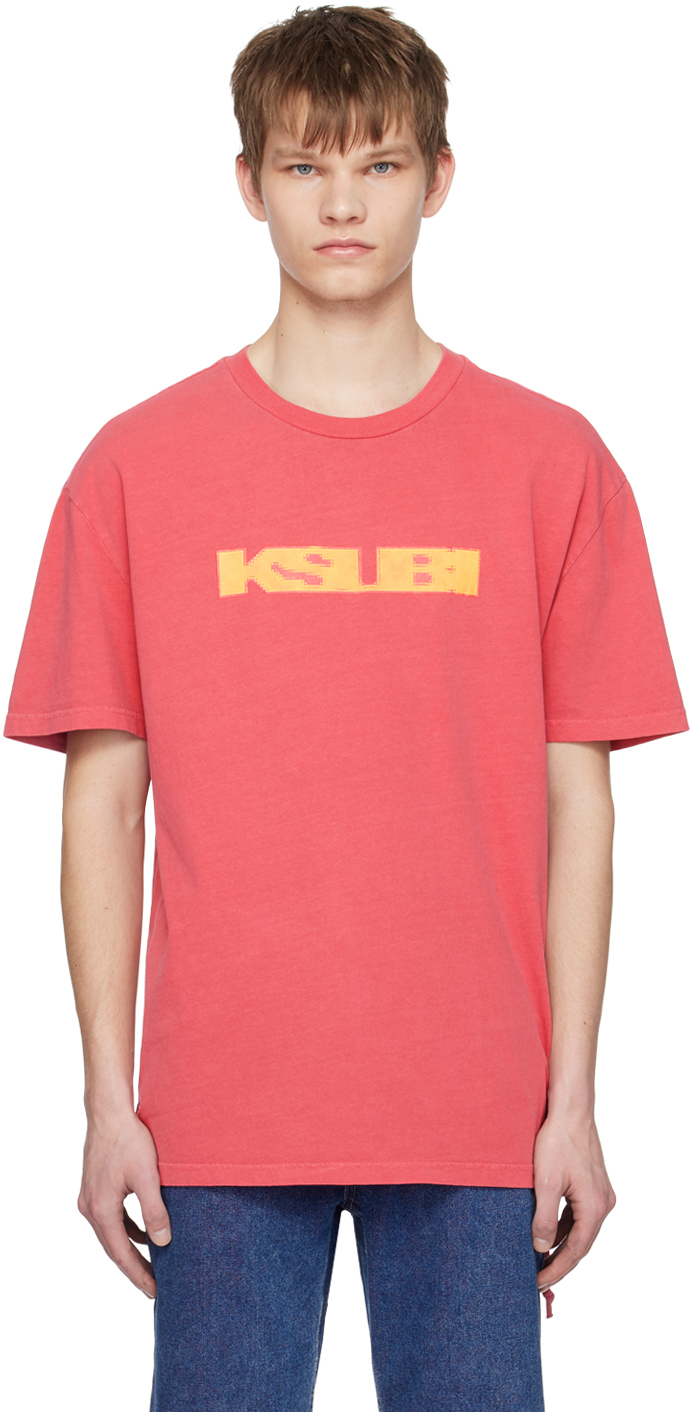 Ksubi Red Pixel Sign Sundown T-Shirt Ksubi