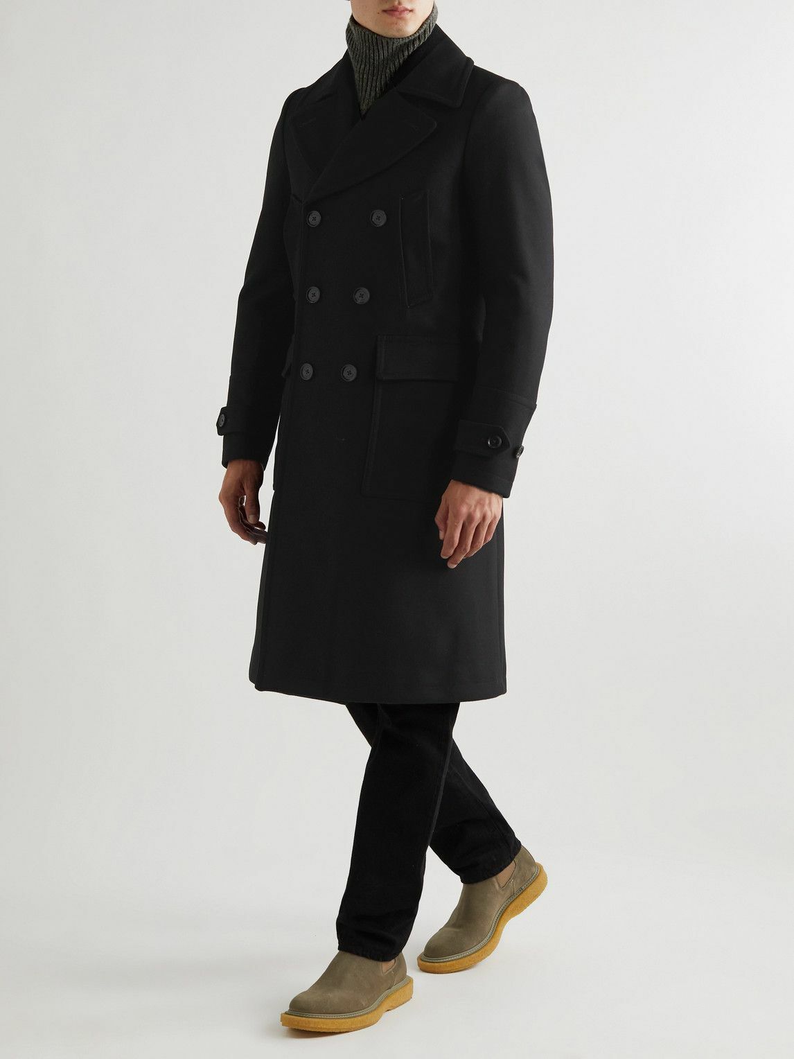 Belstaff - Milford Double-Breasted Wool-Blend Coat - Black Belstaff