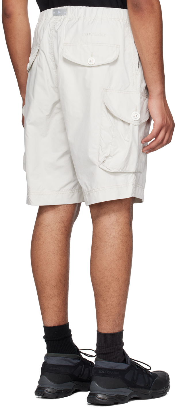 and wander Off-White Oversized Cargo Shorts and Wander