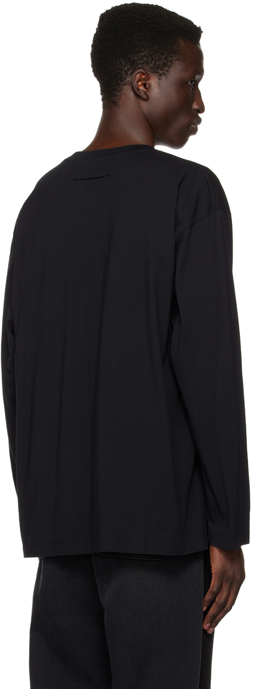 MM6 Maison Margiela Black Zoom Long Sleeve T-Shirt MM6 Maison Margiela
