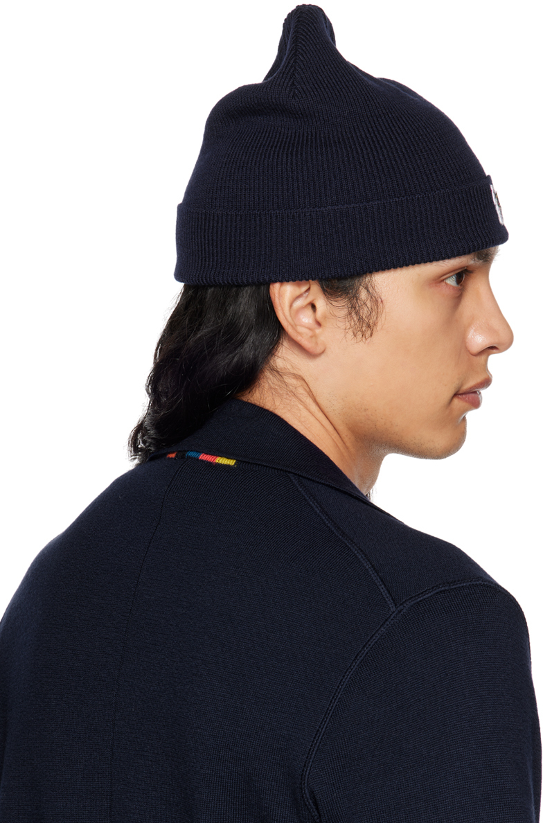 PS by Paul Smith Navy Zebra Beanie PS by Paul Smith