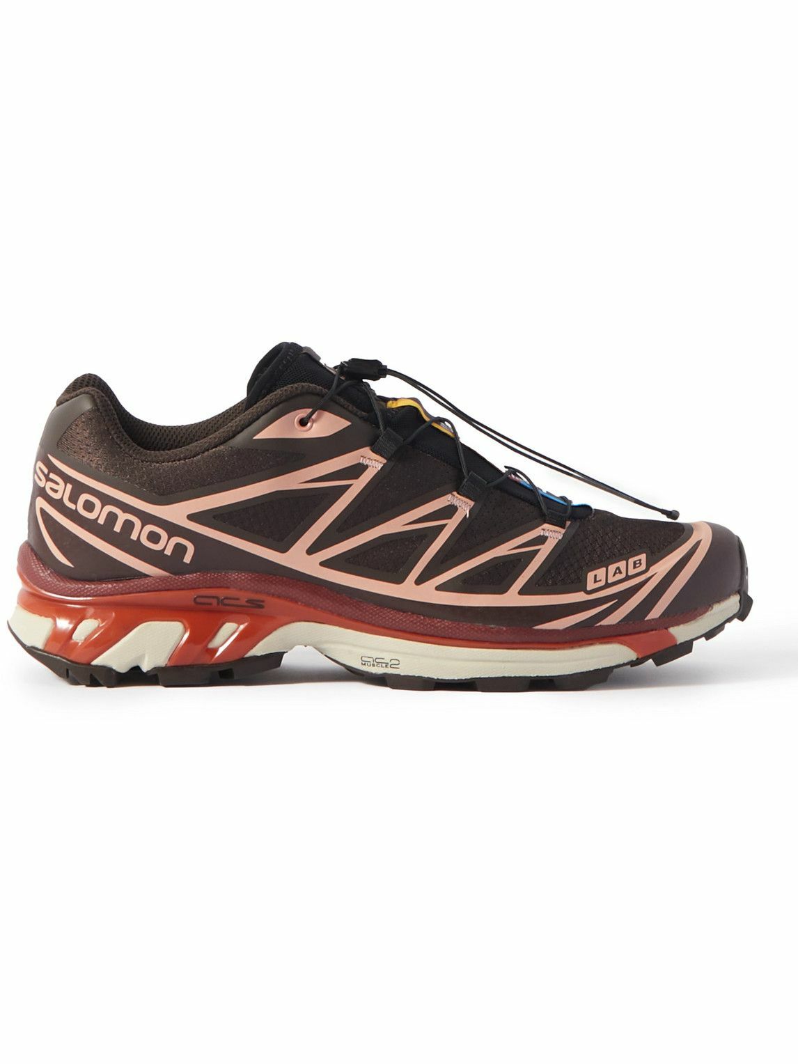 Salomon - XT-6 Rubber-Trimmed Mesh Sneakers - Red Salomon