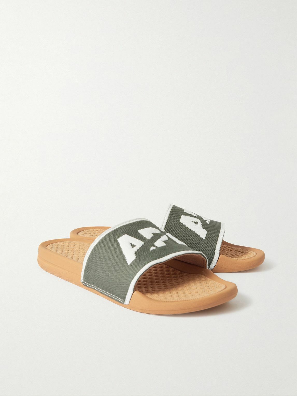APL Athletic Propulsion Labs - Logo-Embossed TechLoom Slides - Green ...