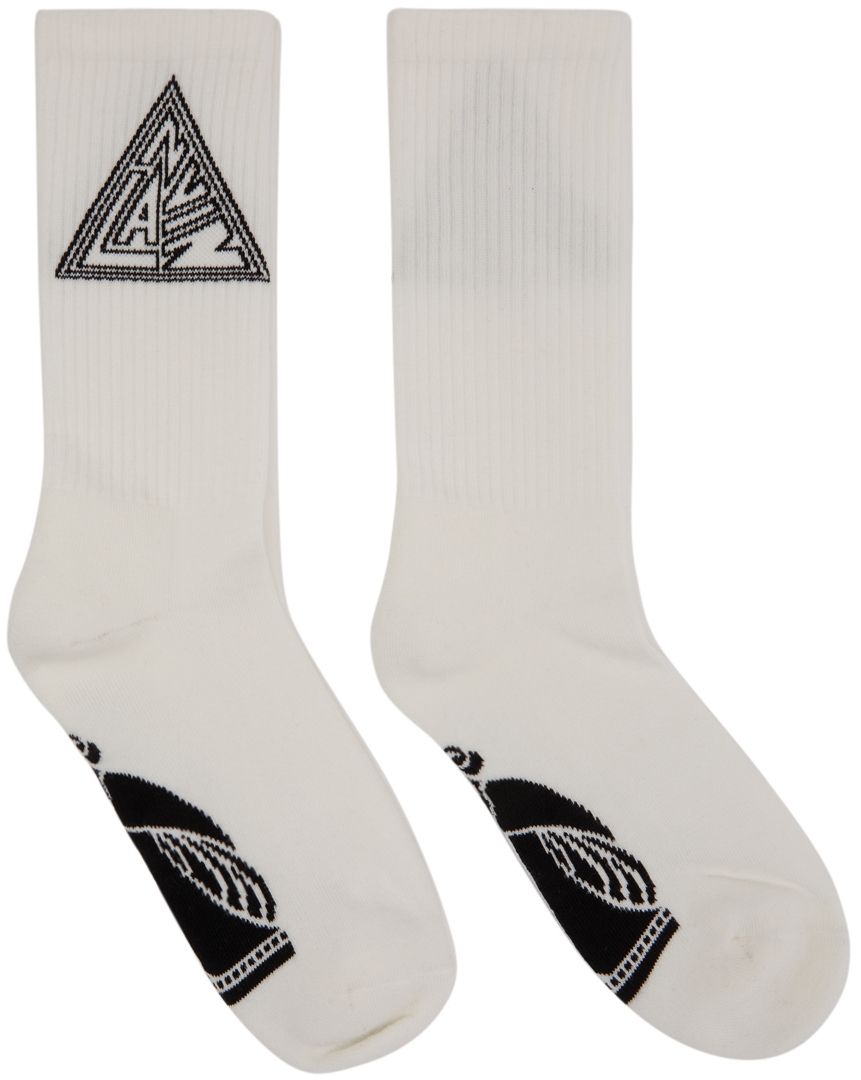 Lanvin White Logo Triangle Socks Lanvin