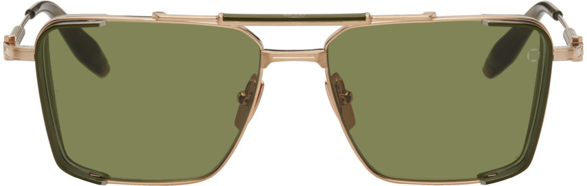 Akoni Gold & Green Eos Sunglasses