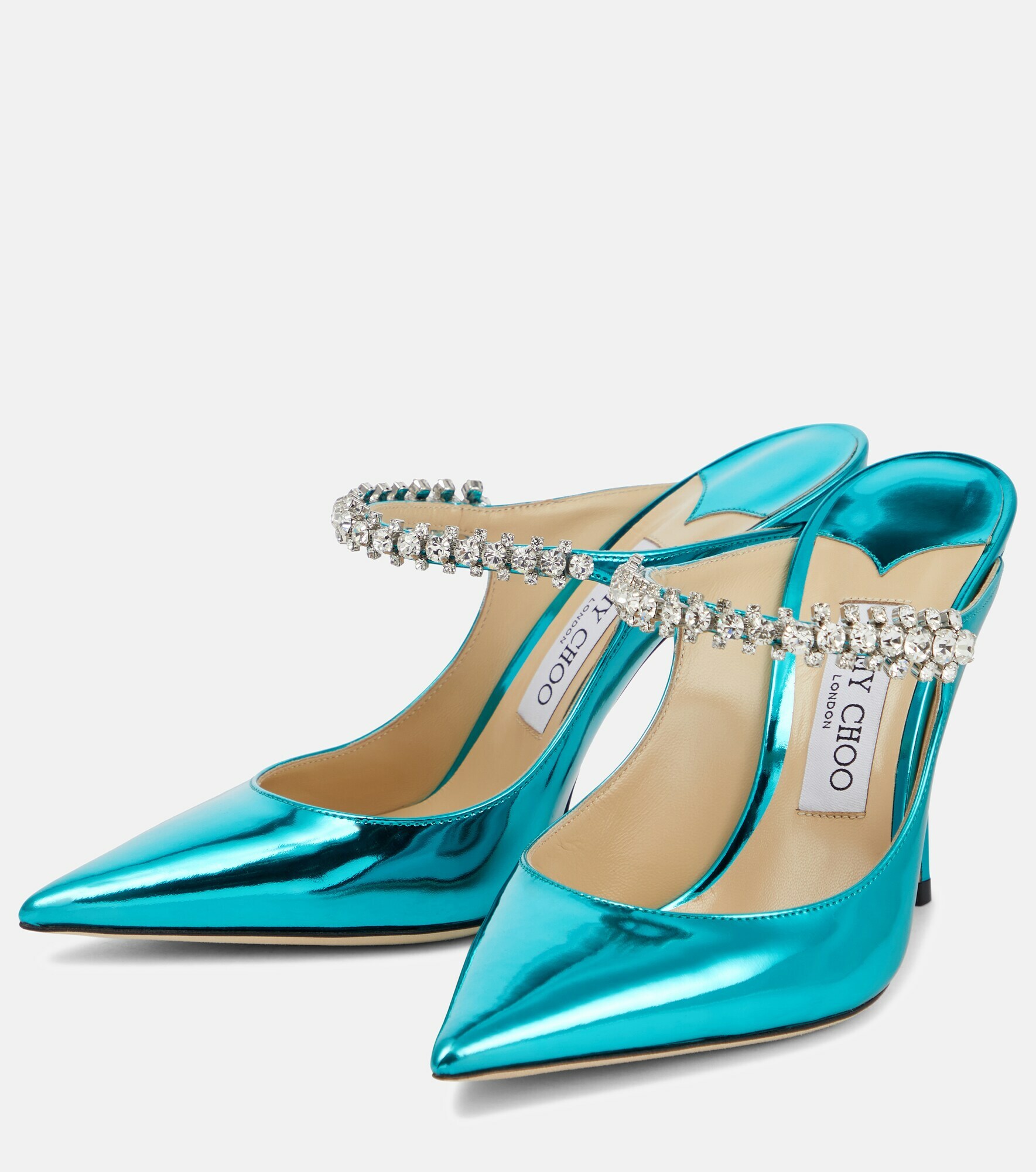 Jimmy Choo - Bing 100 metallic leather mules Jimmy Choo