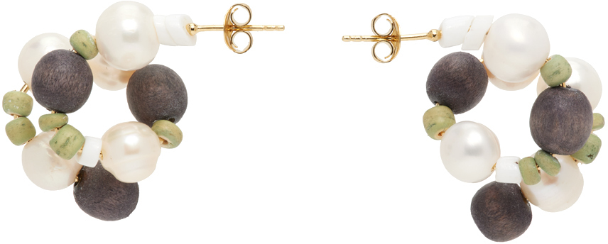 Completedworks White Pearl Beaded Earrings Completedworks