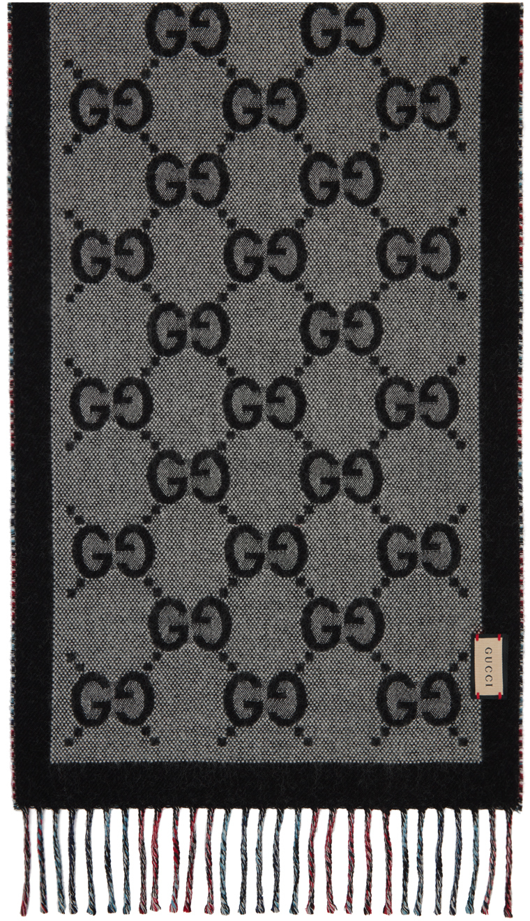 Gucci Red & Blue GG Check Scarf Gucci