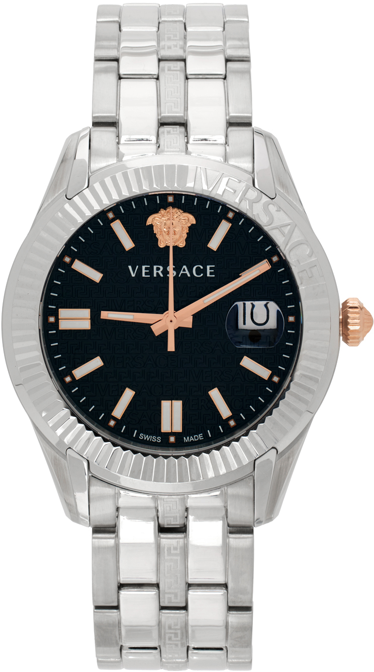 Versace Silver Greca Time Watch Versace