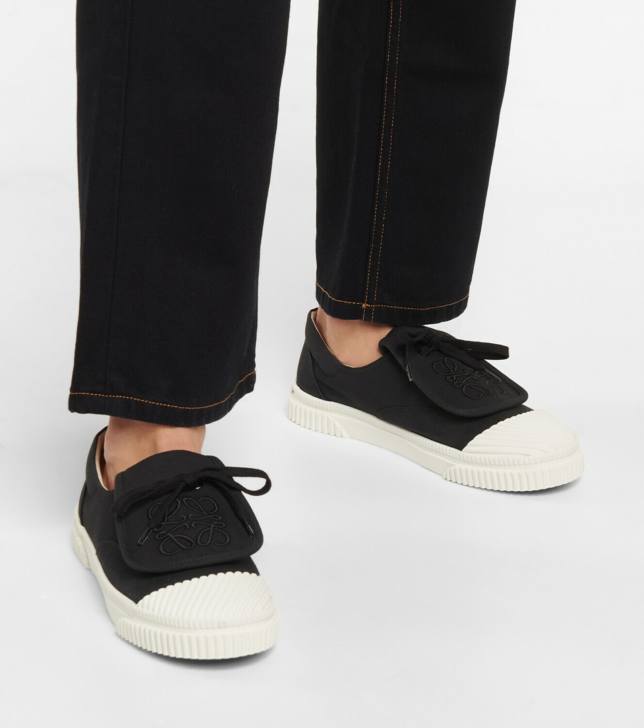 Loewe - Flap canvas sneakers Loewe