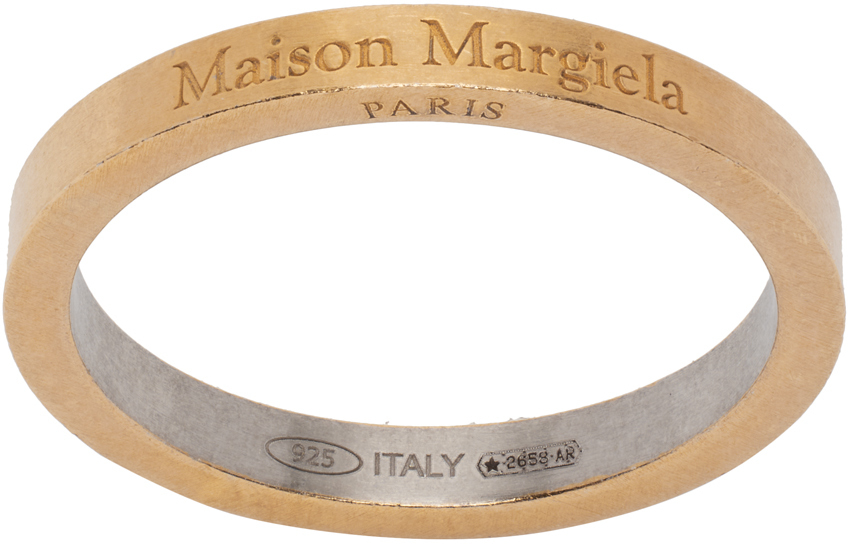Maison Margiela Gold Engraved Ring Maison Margiela
