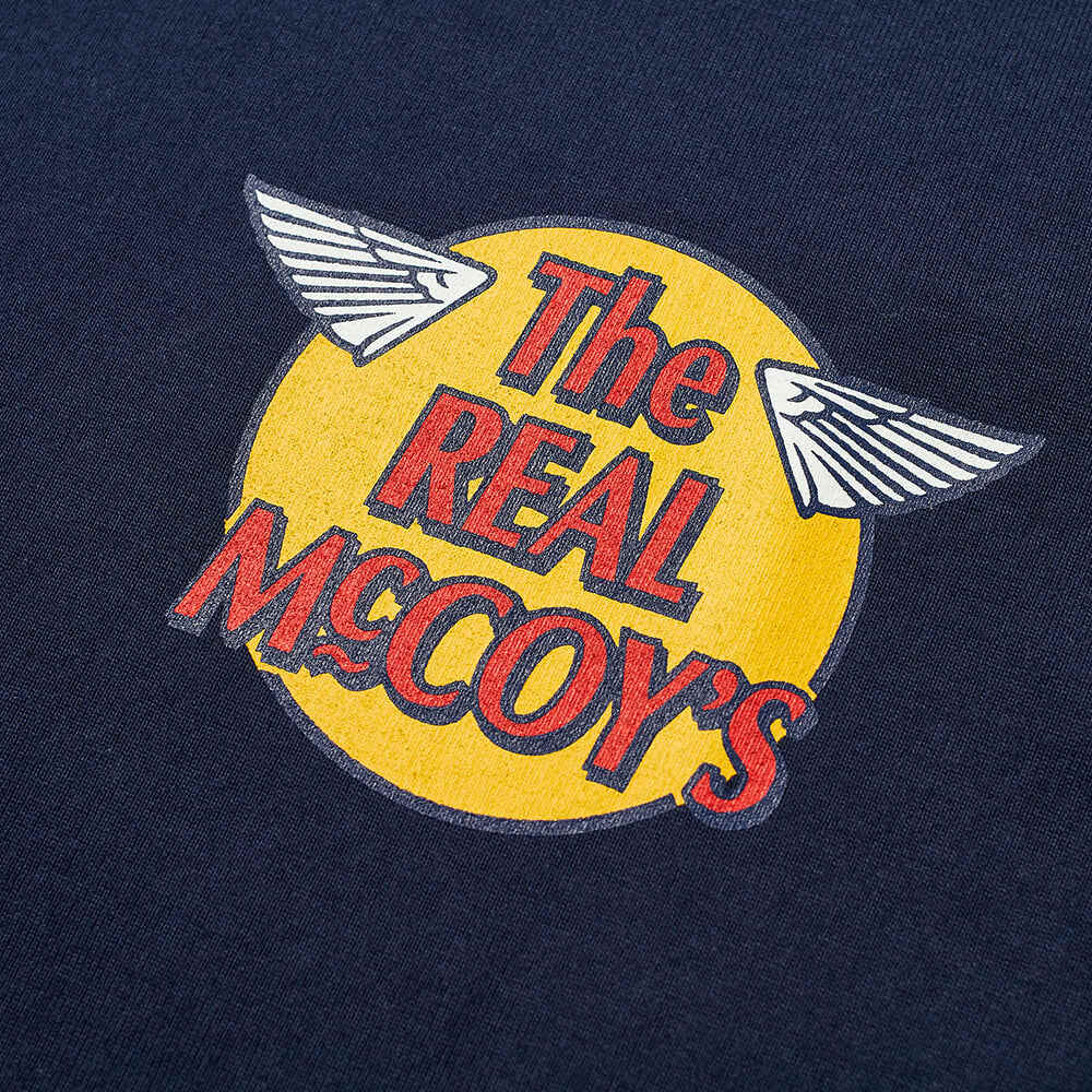 The Real McCoy's Men's Logo T-Shirt in Navy The Real McCoys