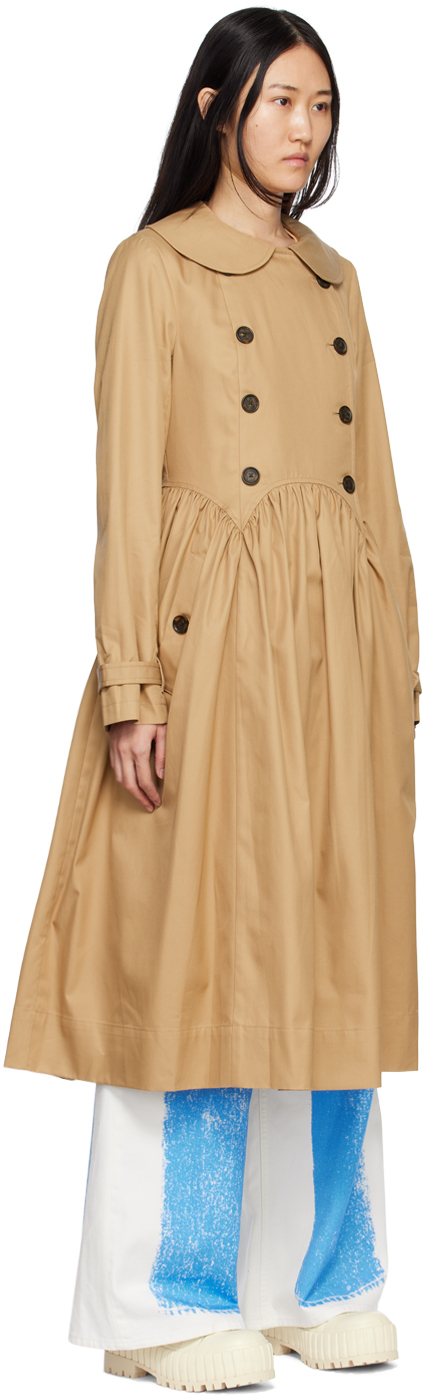 Sandy Liang Beige Clunie Trench Coat Sandy Liang