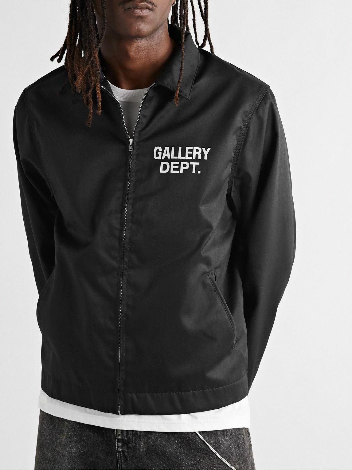 Gallery Dept. - Montecito Logo-Print Cotton-Twill Jacket - Black ...