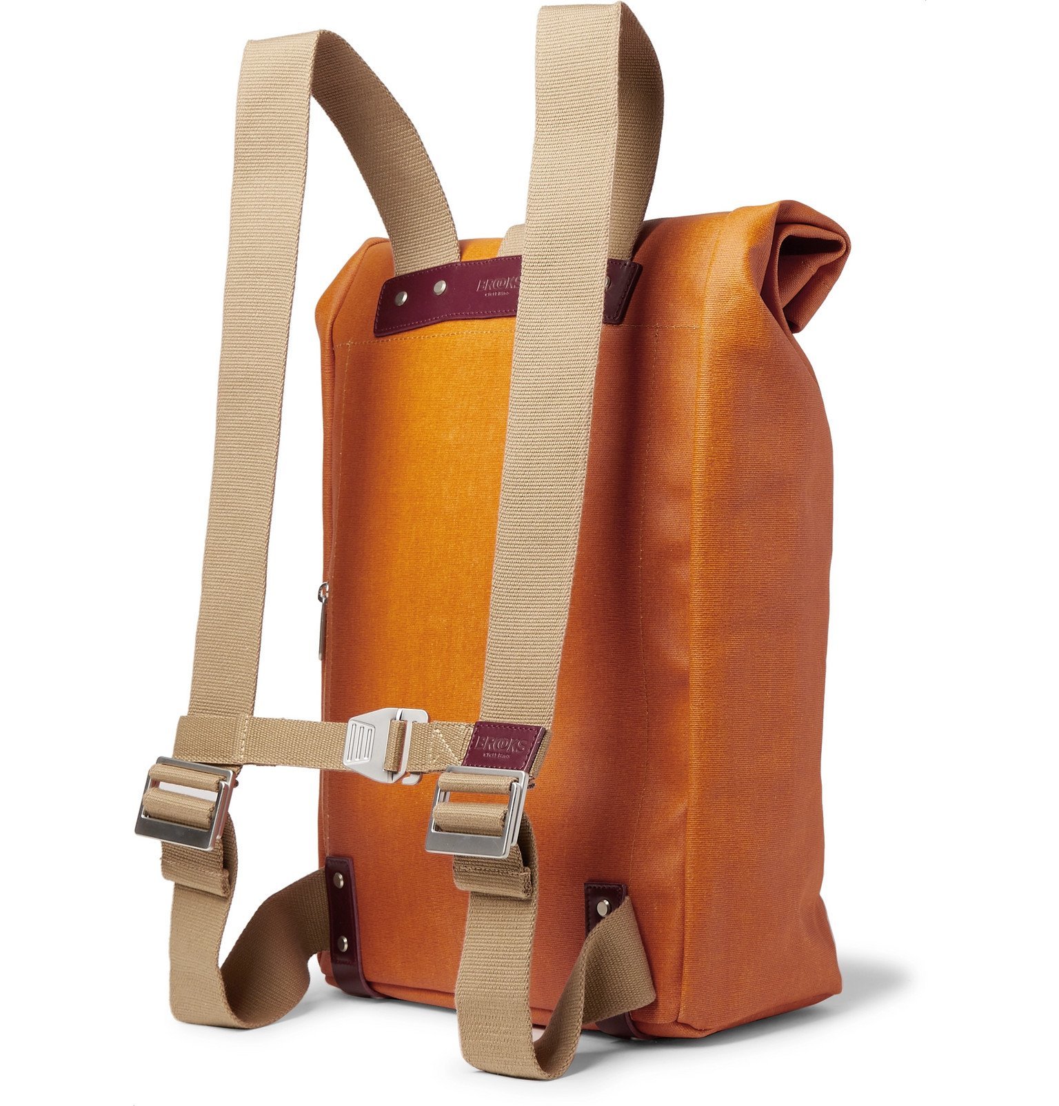 Brooks England - Pickwick Large Leather-Trimmed Coated Cotton-Canvas ...