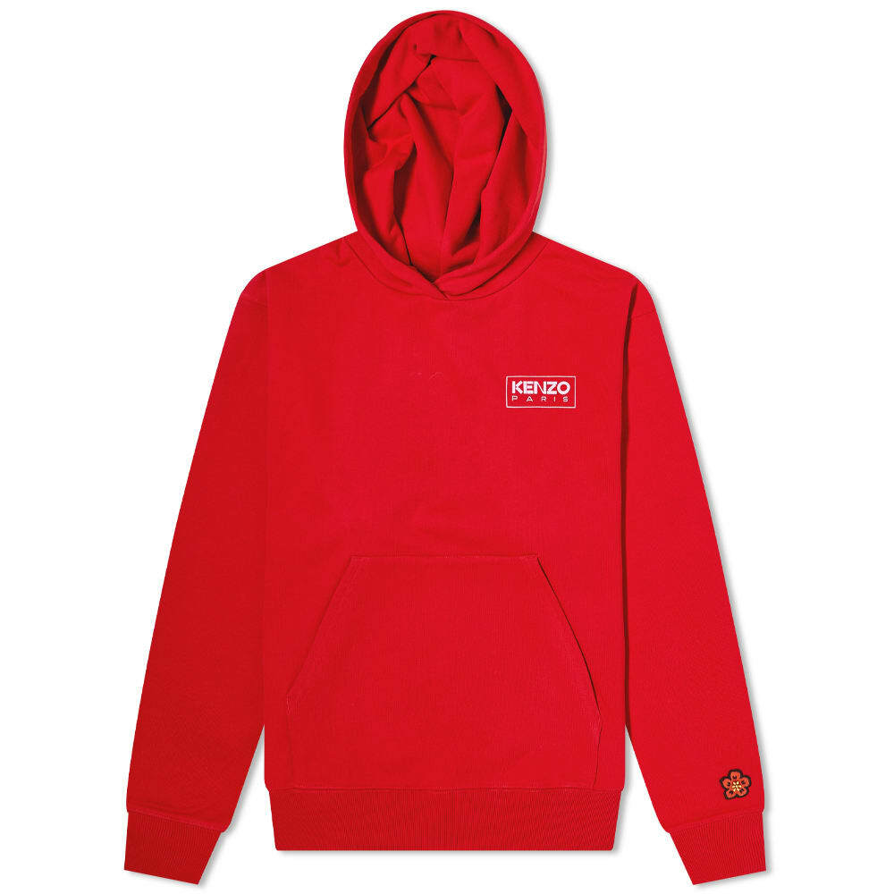 Kenzo Paris Women's Logo Oversize Hoody in Medium Red Kenzo