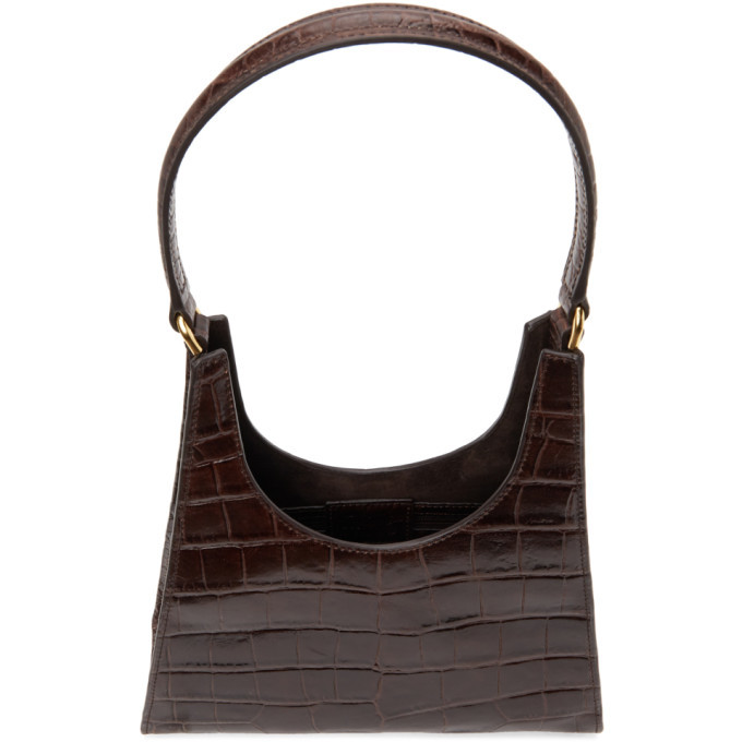 Staud Brown Croc Rey Bag Staud