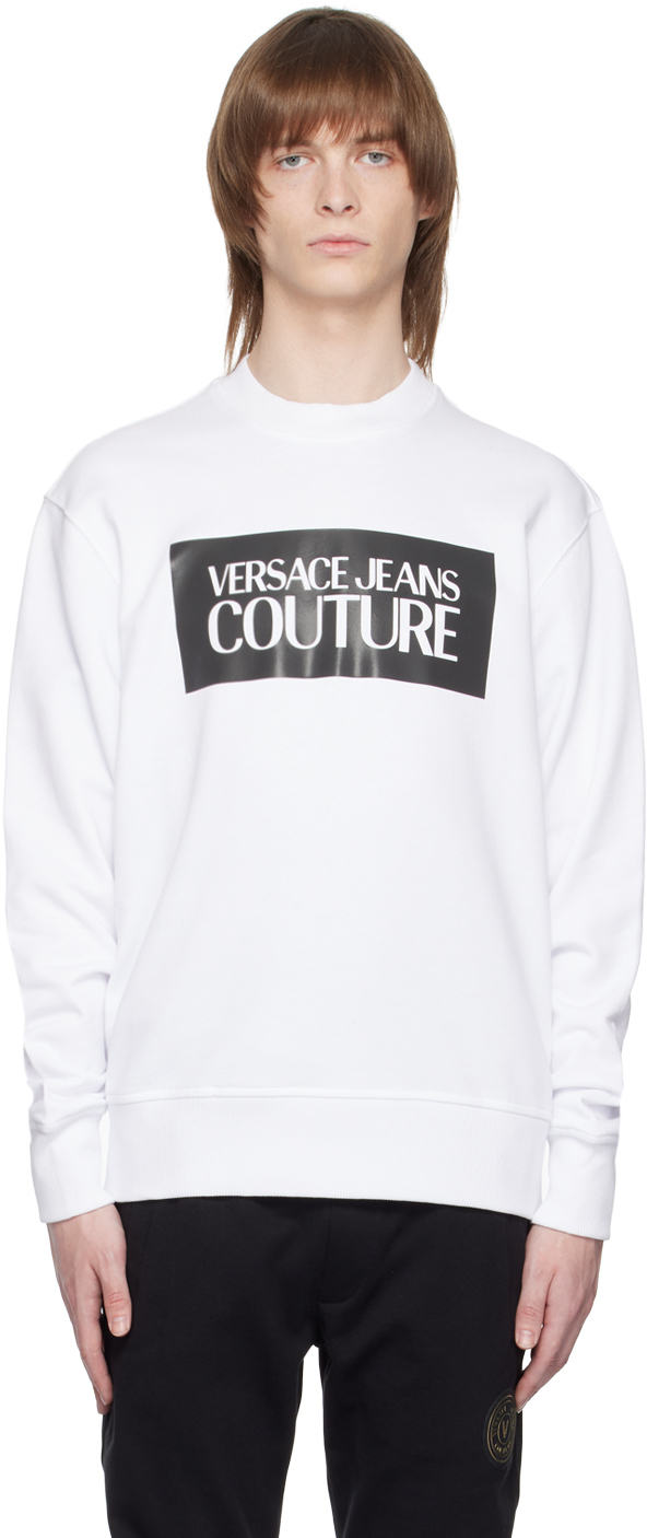 Versace Jeans Couture White Printed Sweatshirt Versace