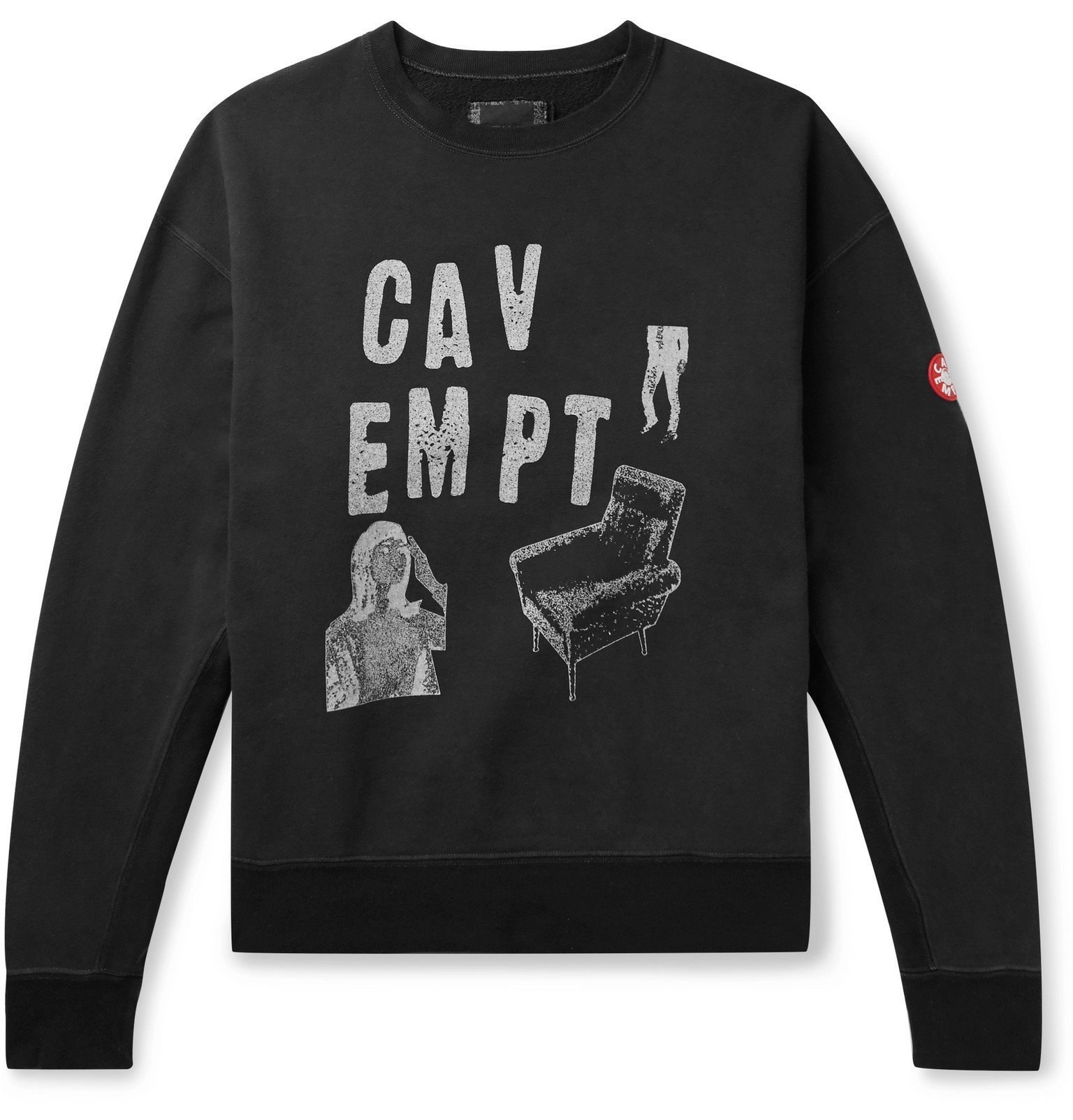 Cav Empt - Logo-Appliquéd Printed Loopback Cotton-Jersey Sweatshirt ...