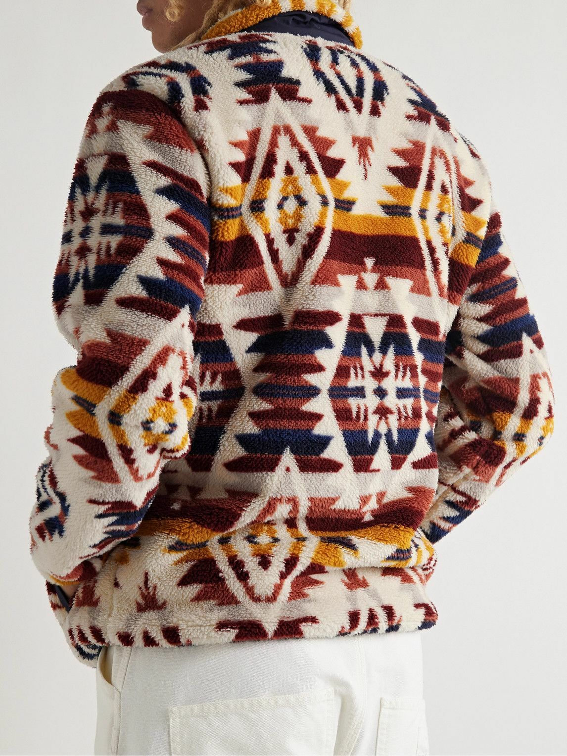 Faherty - Lehi ThunderVoice Eagle Shell-Trimmed Printed Recycled Fleece ...