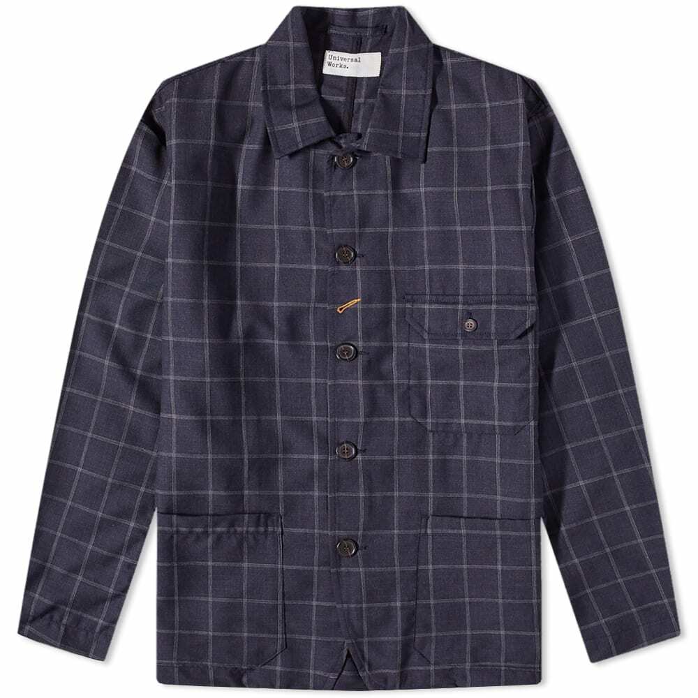 Universal Works Men's Norfolk Bakers Jacket in Navy Universal Works