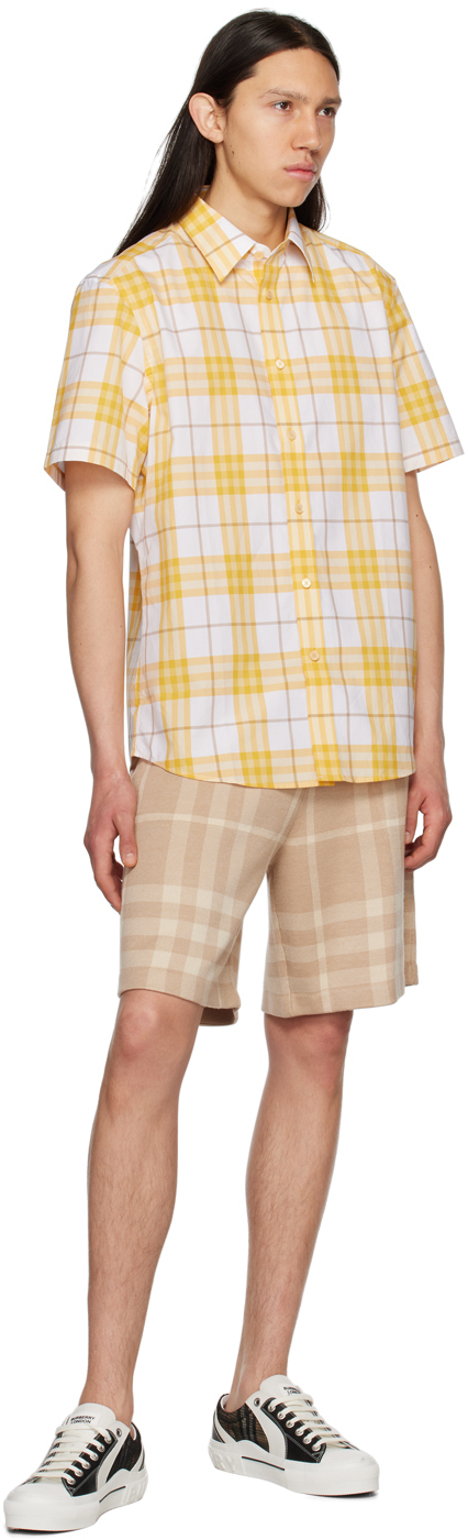 Burberry Yellow Check Shirt Burberry