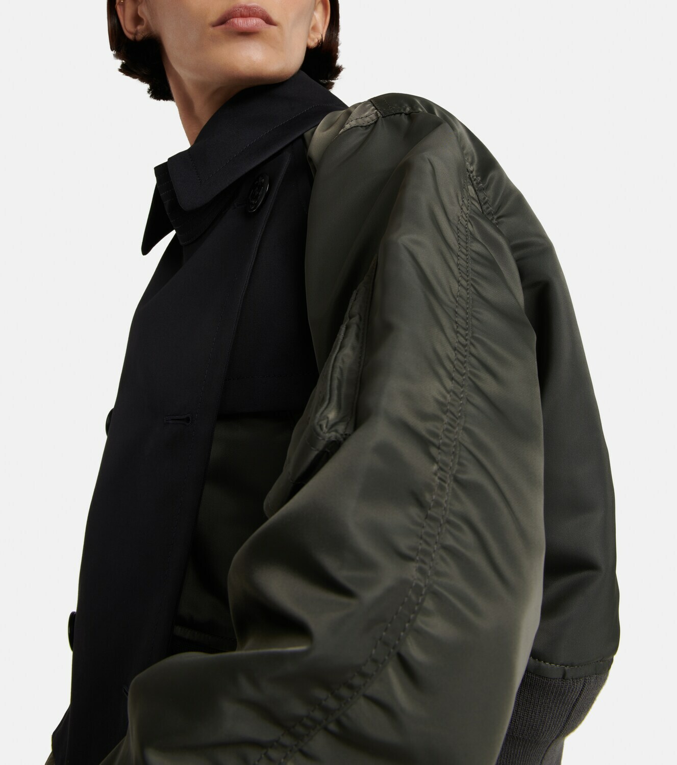 Sacai - Hybrid bomber jacket Sacai