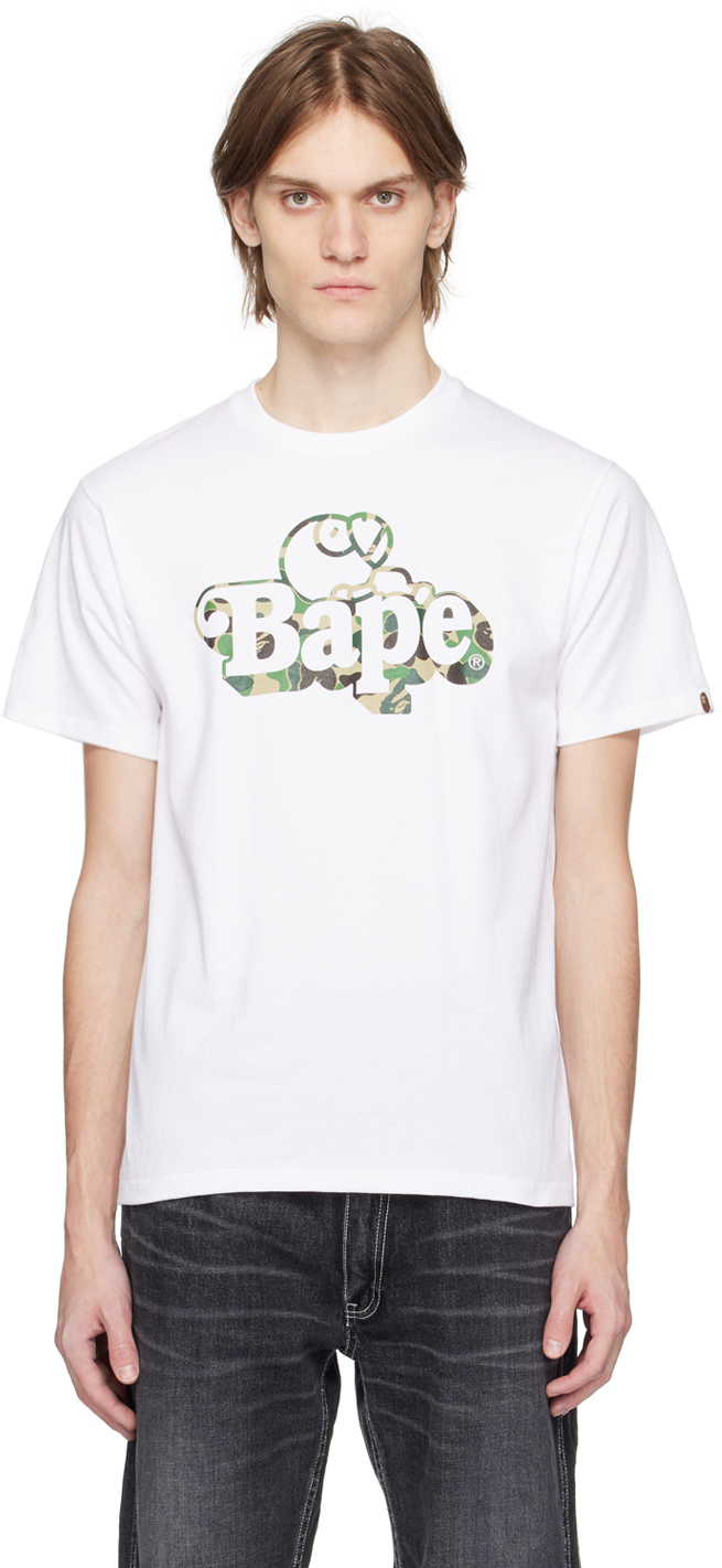 BAPE White ABC Camo T-Shirt A Bathing Ape