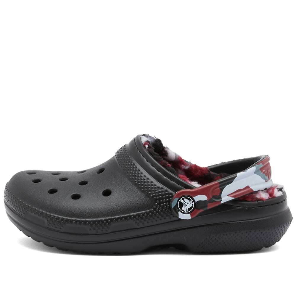 Crocs Classic Lined Camo Clog in Black/Red Crocs