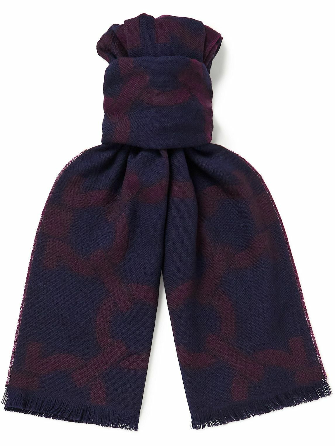 Salvatore Ferragamo - Logo-Jacquard Wool Scarf Salvatore Ferragamo