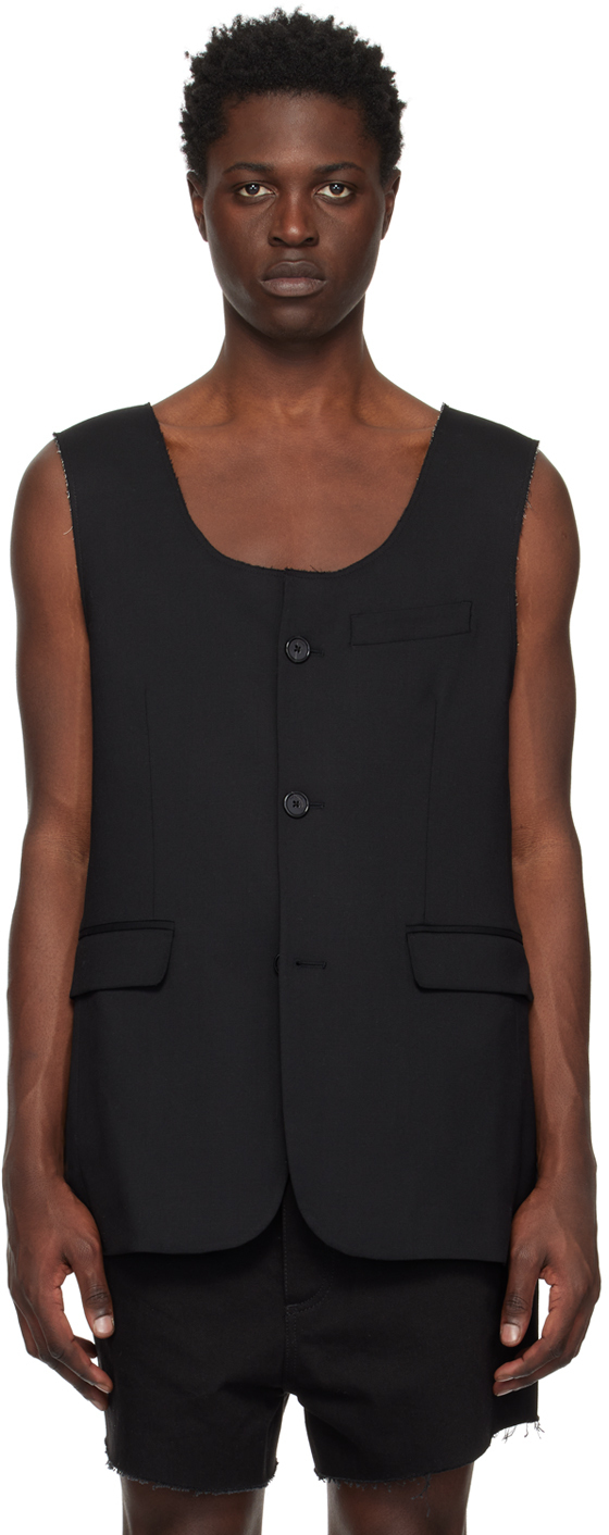 Raf Simons Black Scoop Neck Blazer Raf Simons
