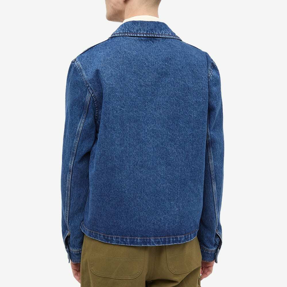 AMI Men's Heart Denim Jacket in Blue AMI